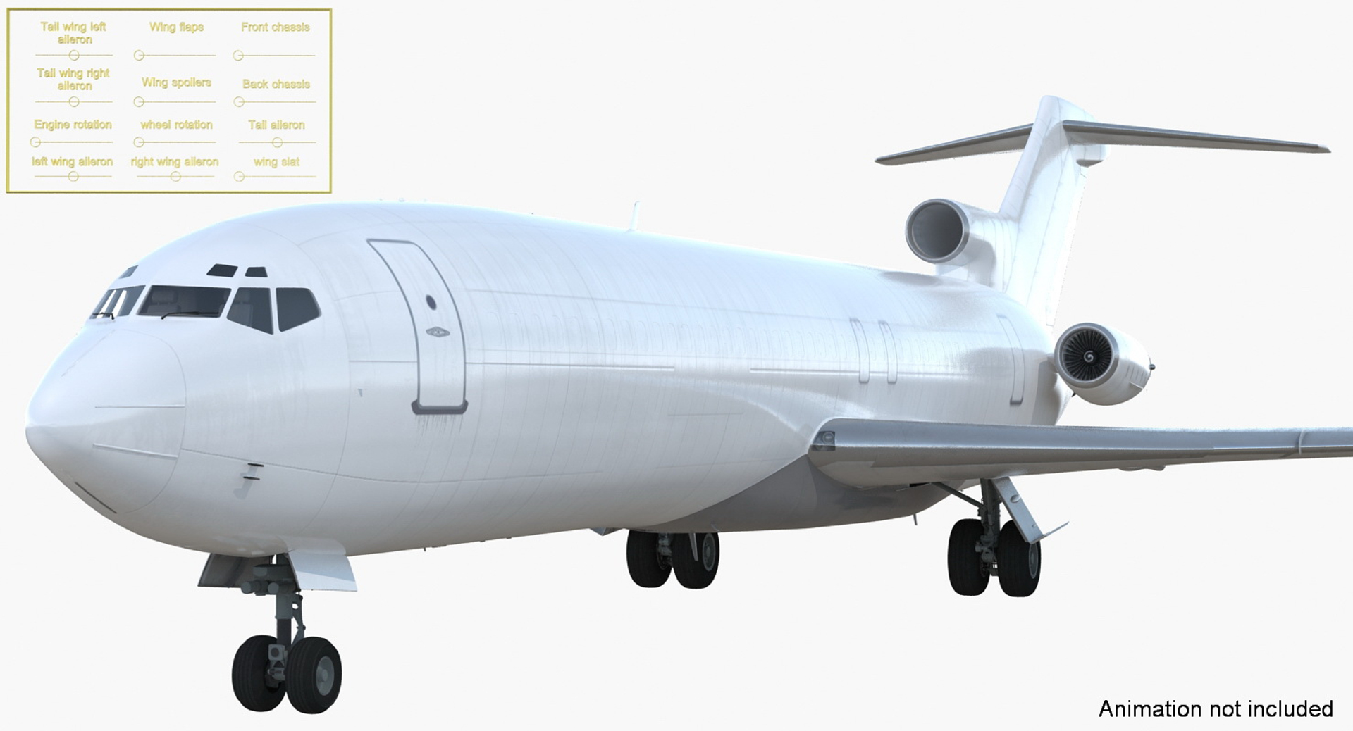 3D Boeing 727-200f Generic Rigged - TurboSquid 1229309