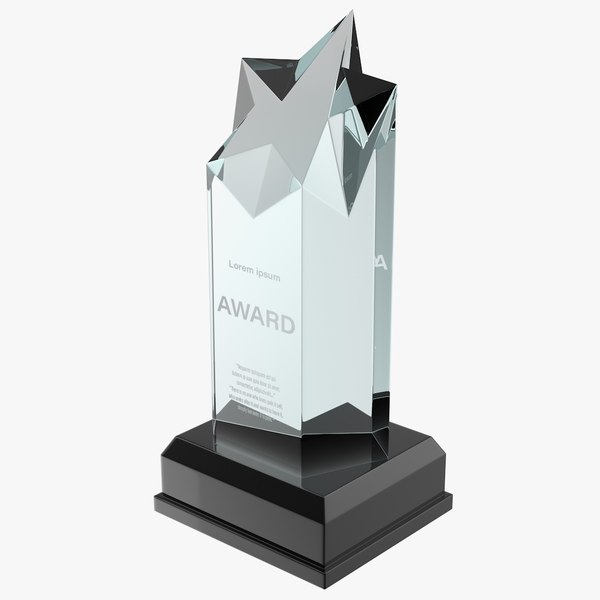 3D rectangle glass award trophy - TurboSquid 1509532