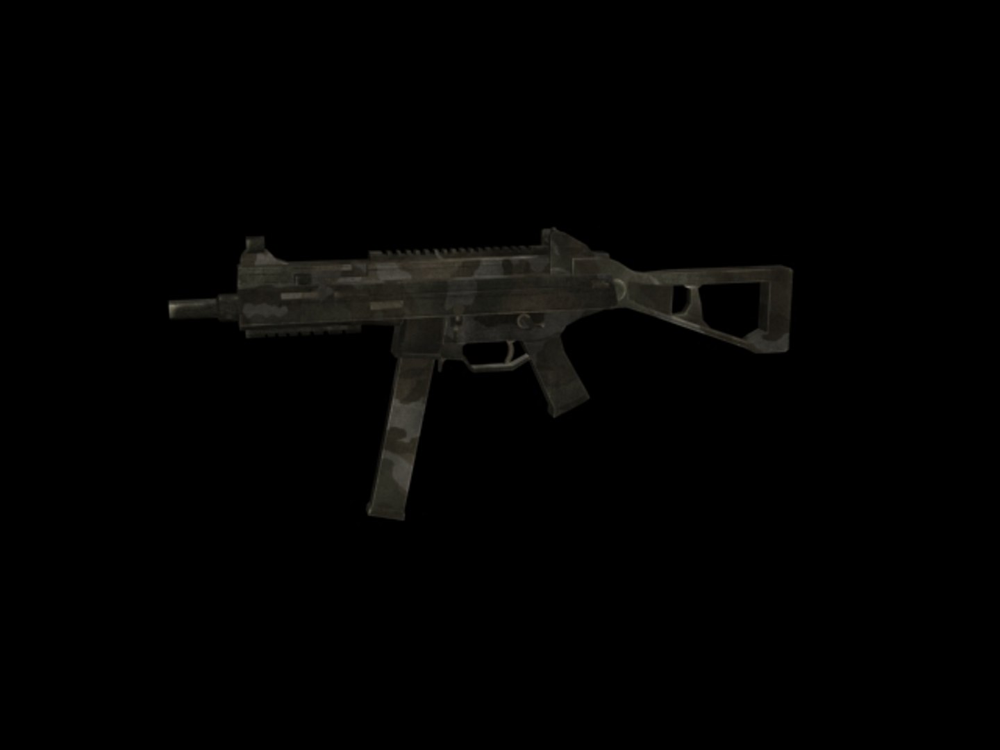 3ds max ump45 submachine gun