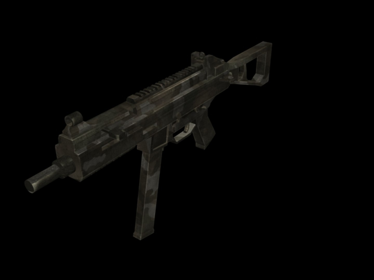 3ds max ump45 submachine gun