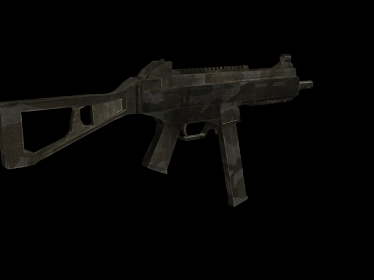 3ds max ump45 submachine gun