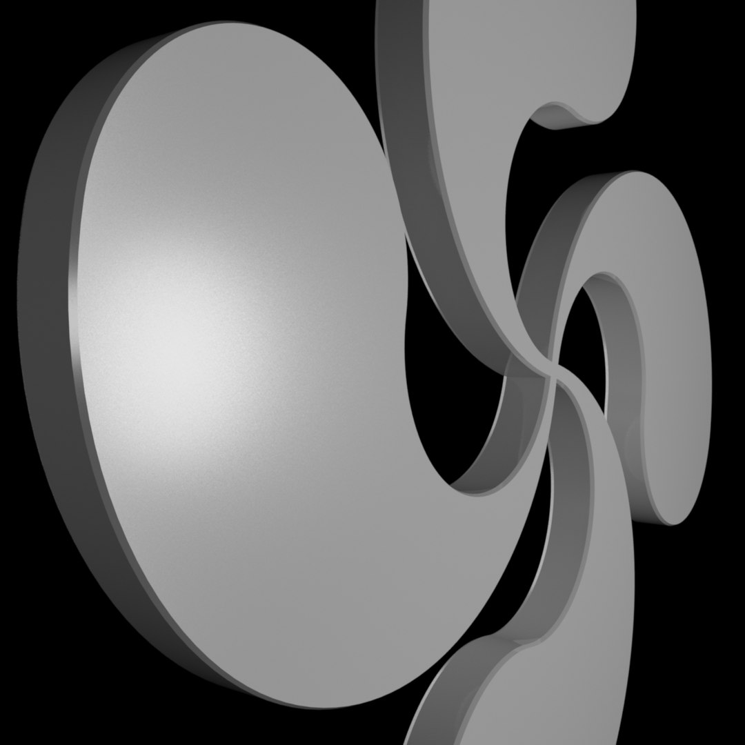 Free Lauburu Basque Cross 3d Model