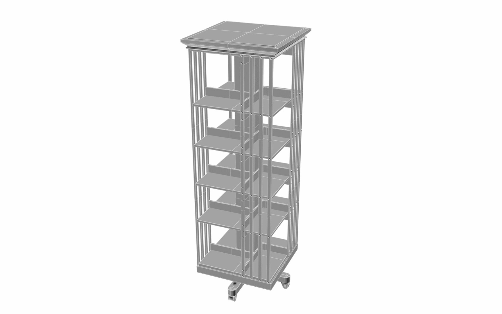 Victorian Revolving Bookcase 3D - TurboSquid 1748468