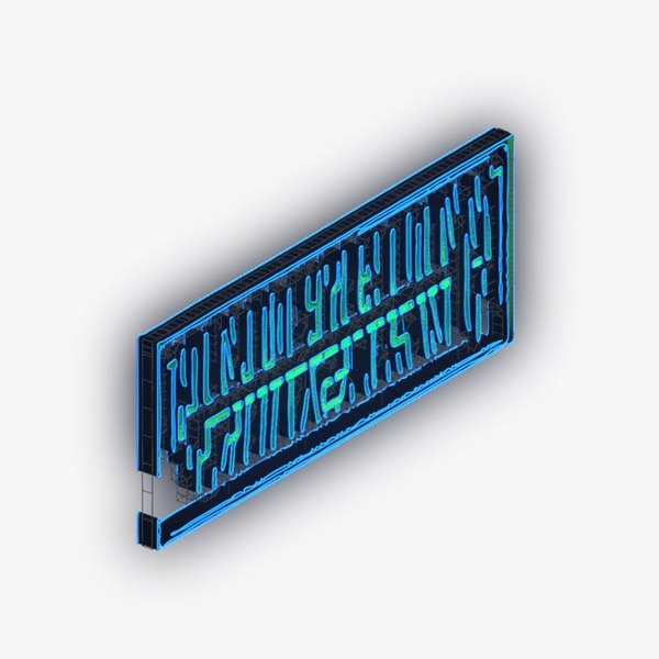 3D model Sci-Fi Sci Fi Cyberpunk City Neon Ad Light Board Street 09 ...