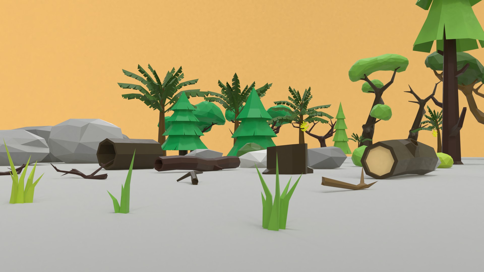 Nature Low Poly Collection 3D Model - TurboSquid 1836549
