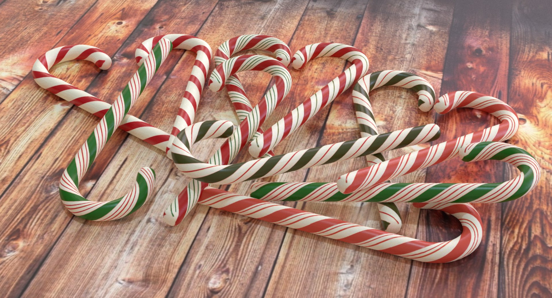 3D Model Christmas Candy Cane - TurboSquid 1348863