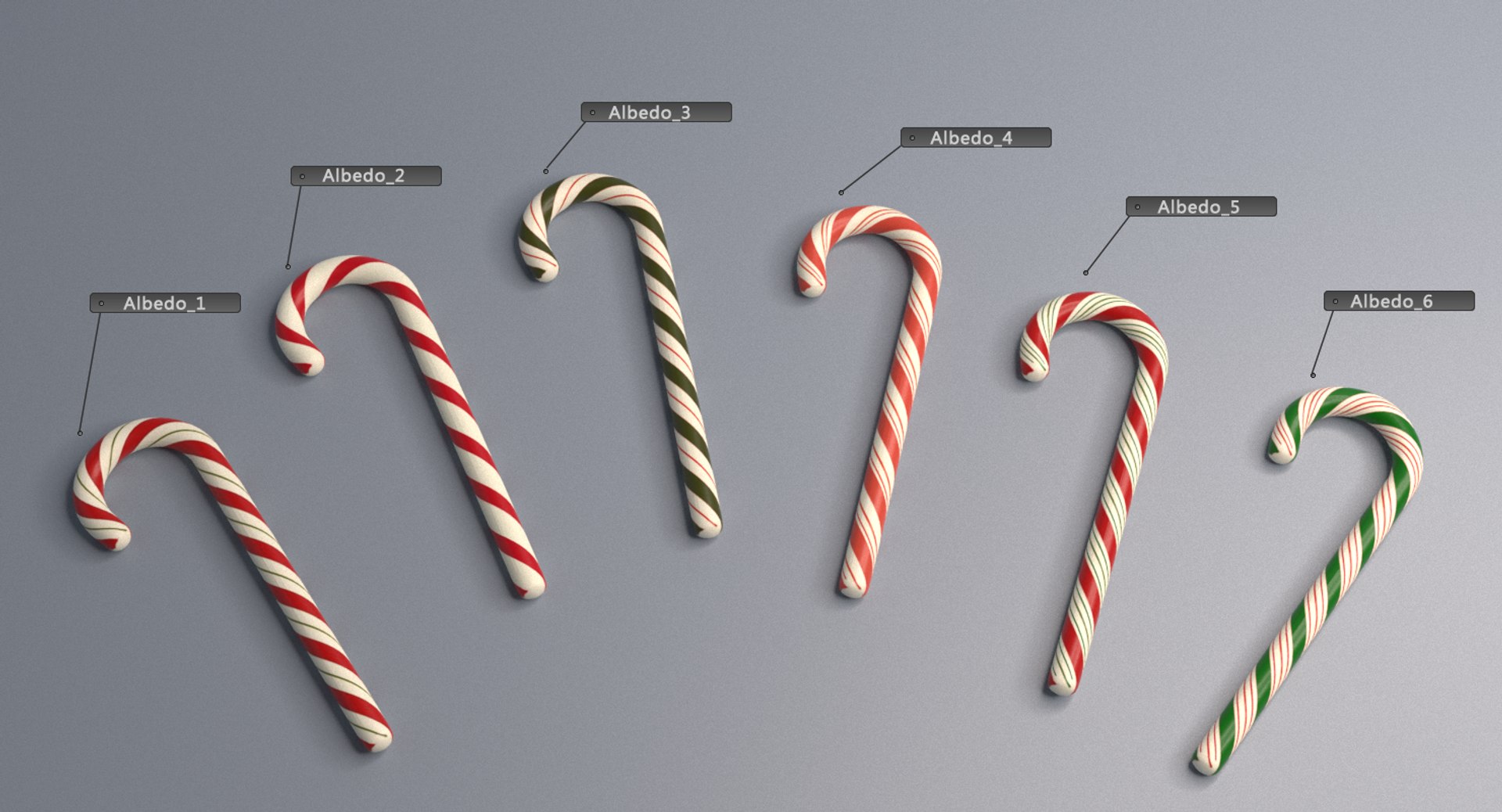 3D Model Christmas Candy Cane - TurboSquid 1348863