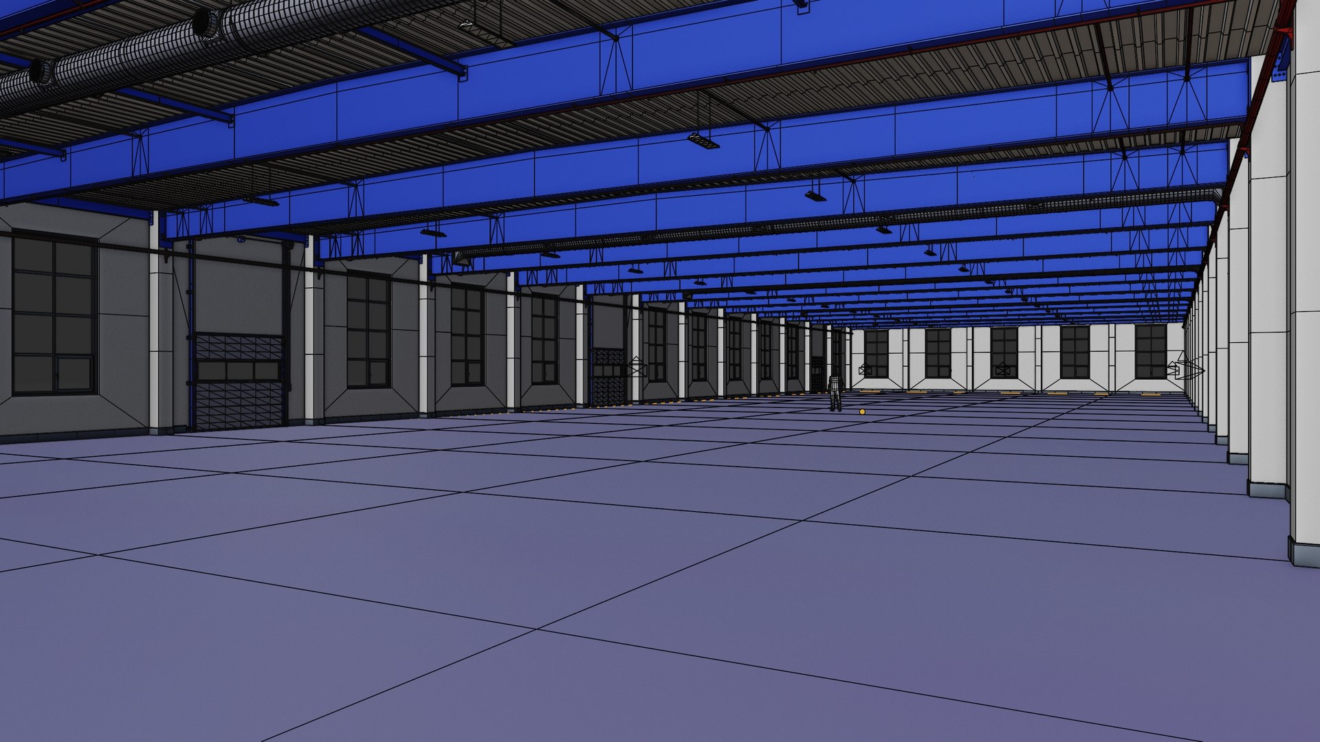 3D Model Industrial Interior Warehouse - TurboSquid 1696892