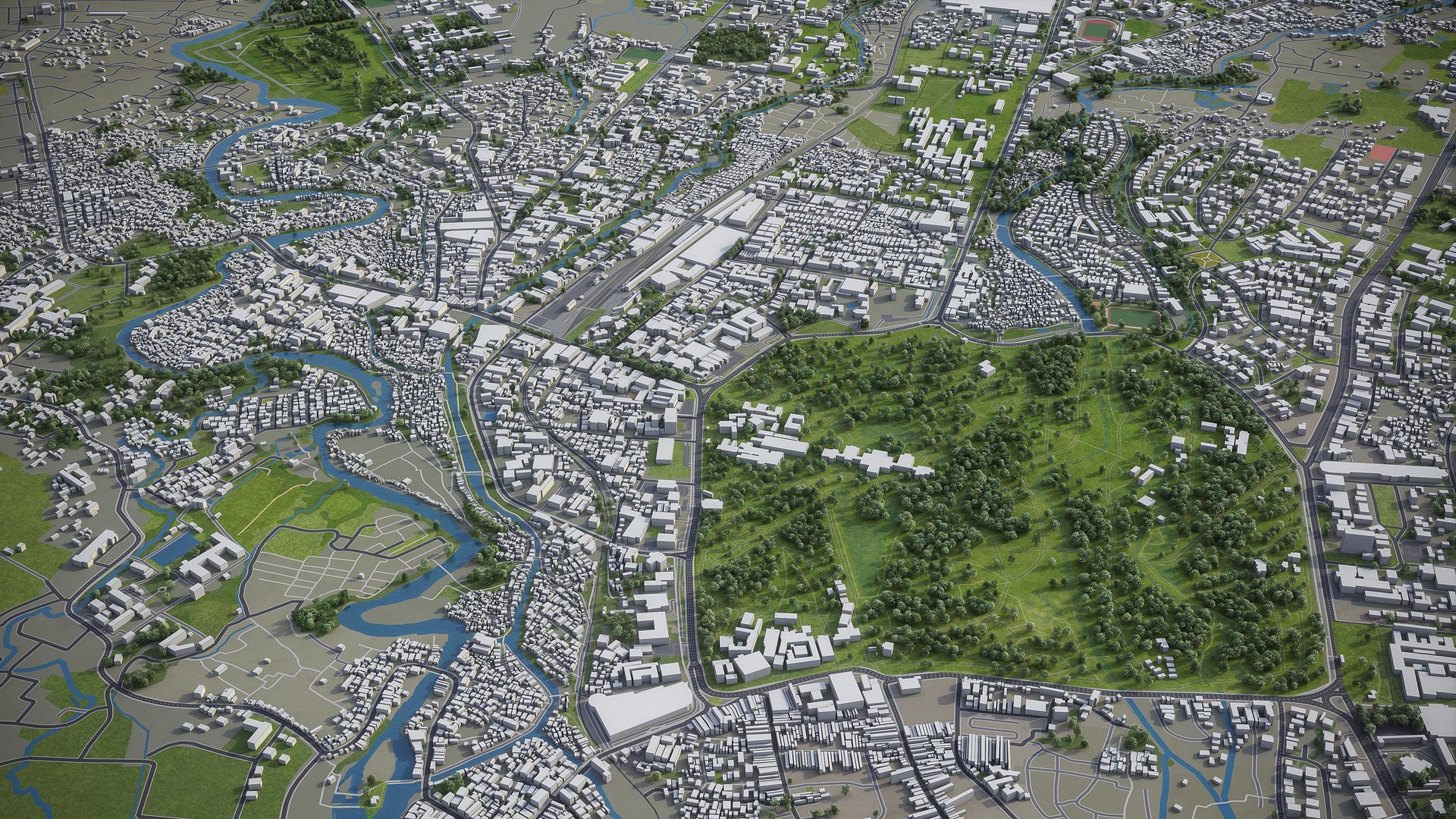 3D Bogor Area Buildings Model - TurboSquid 1615240