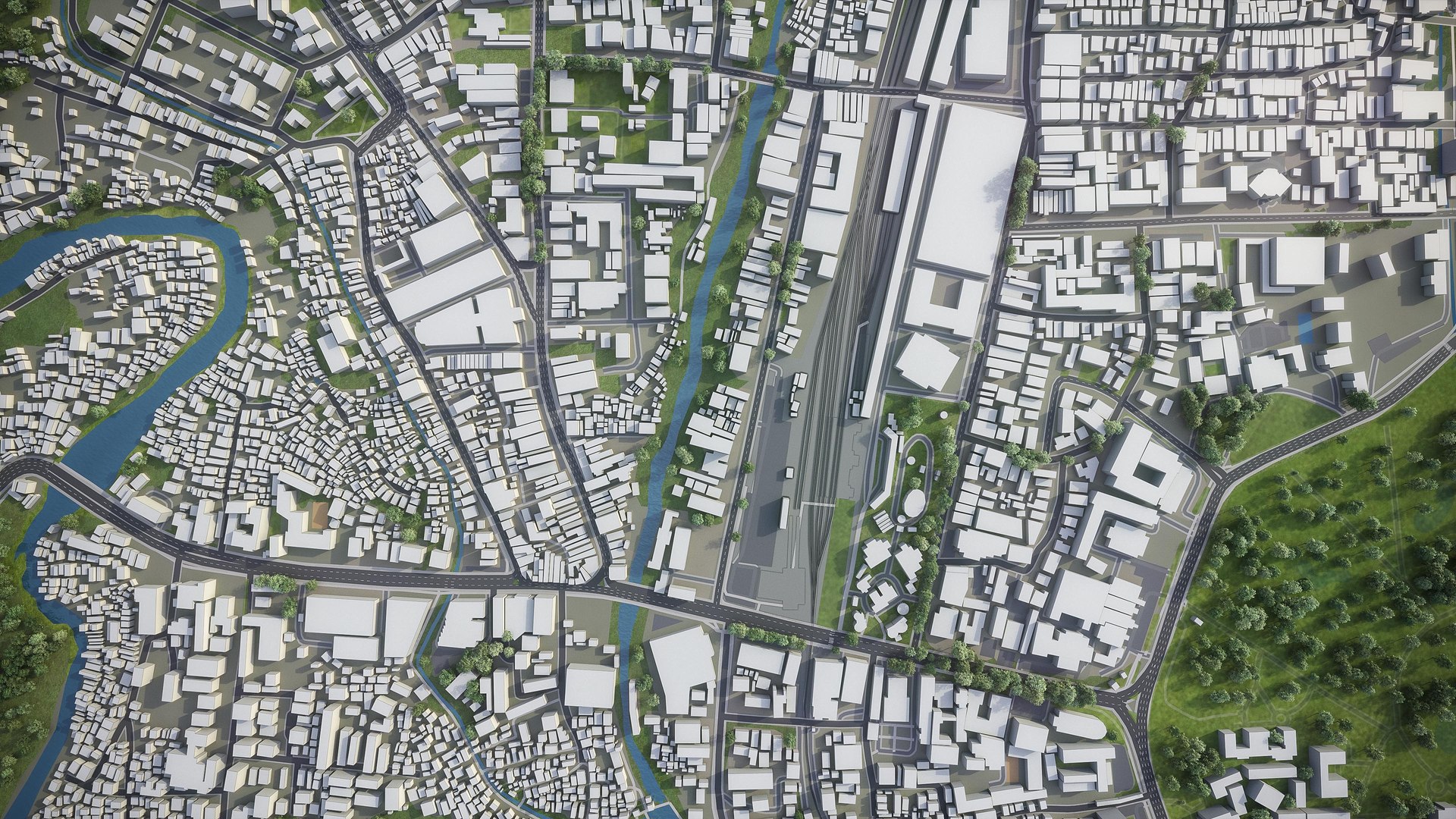 3D Bogor Area Buildings Model - TurboSquid 1615240