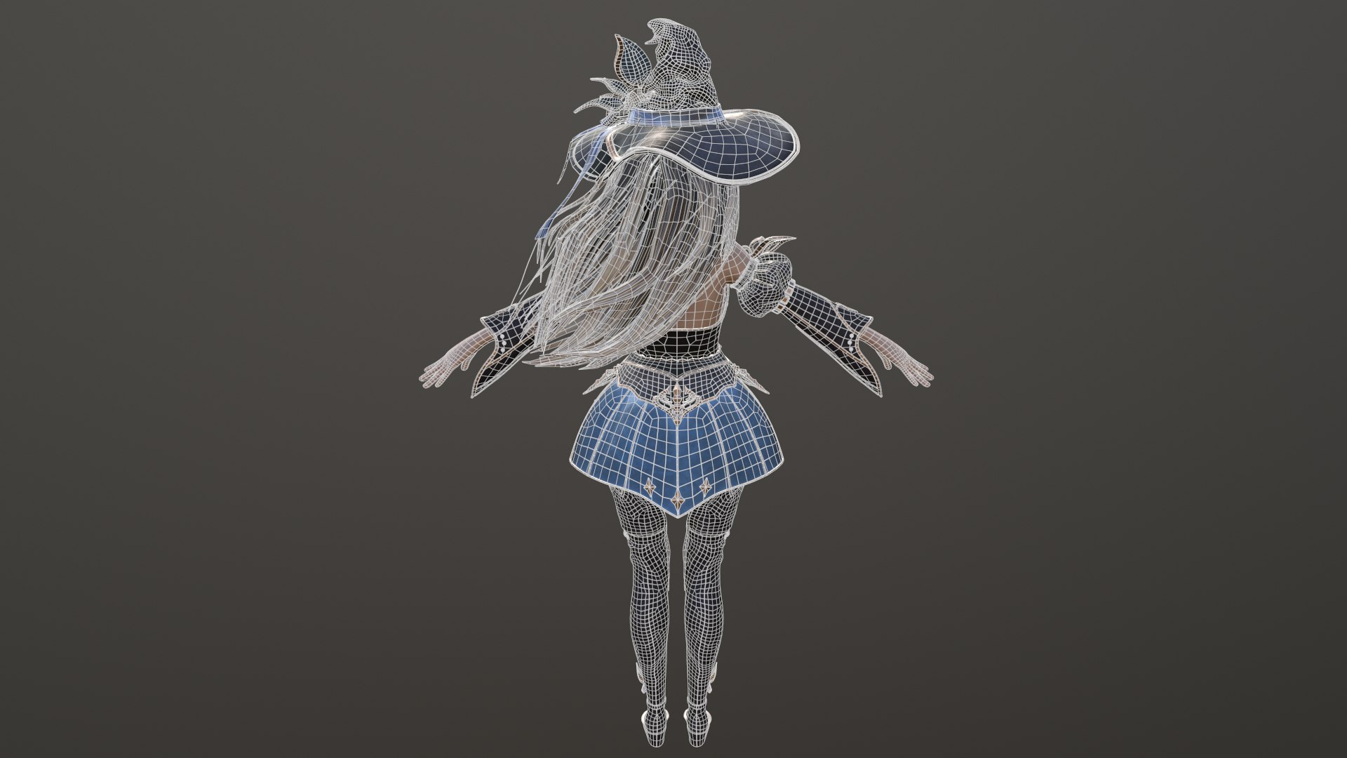 3D Model Witch Girl Low-poly 3D Model Green Clother - TurboSquid 2185581