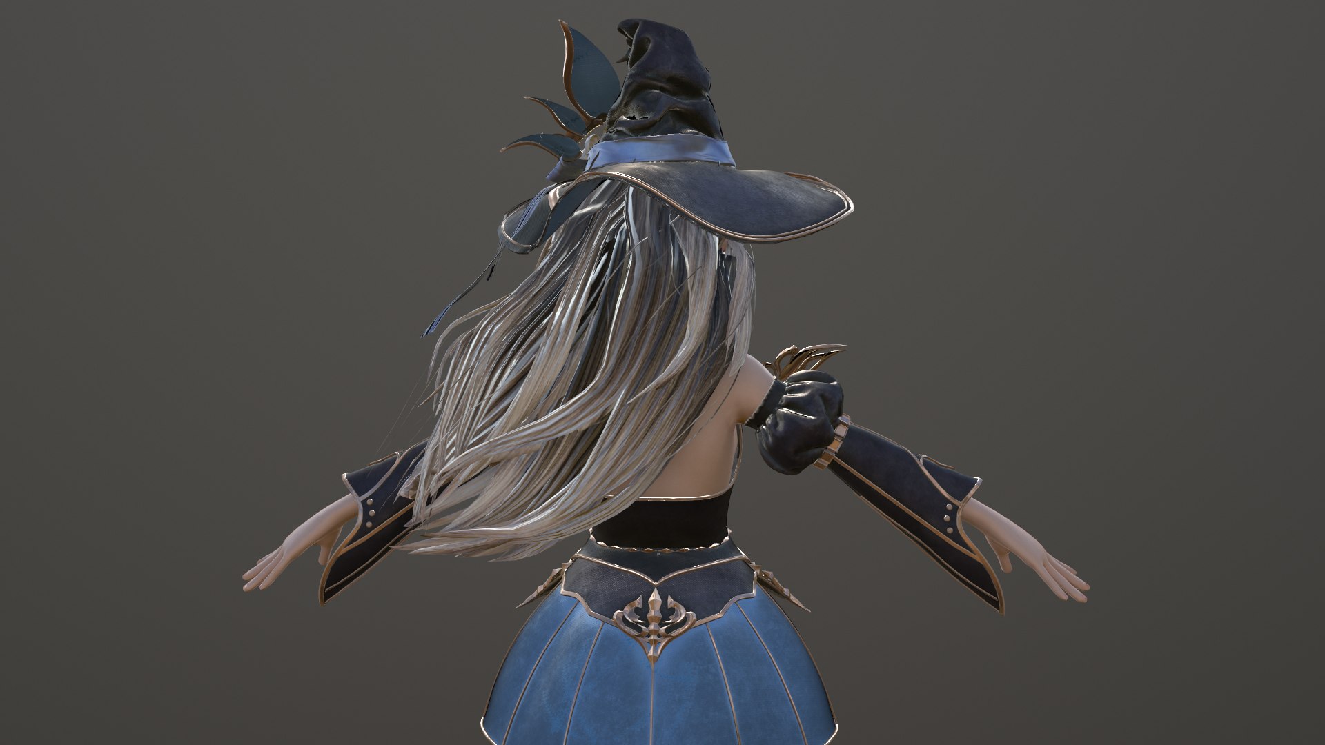 3D Model Witch Girl Low-poly 3D Model Green Clother - TurboSquid 2185581