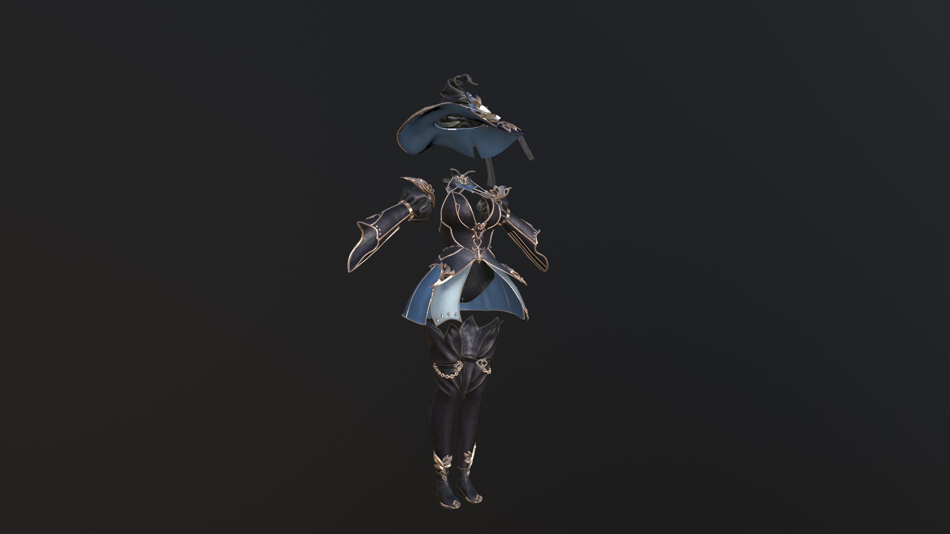 3D Model Witch Girl Low-poly 3D Model Green Clother - TurboSquid 2185581