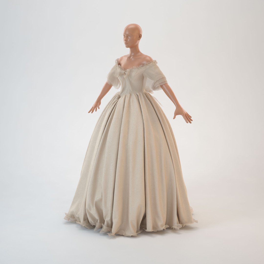 3d Model Victorian Dress
