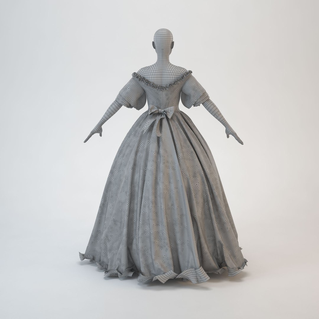 3d Model Victorian Dress