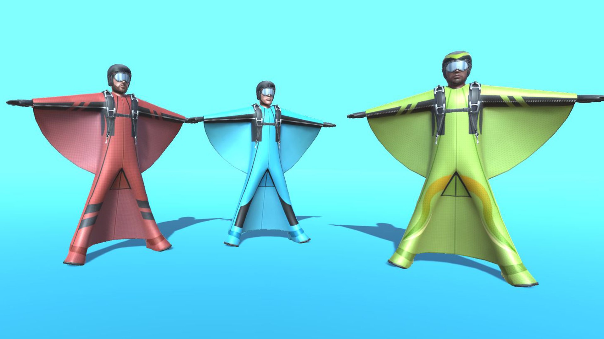 Wing Suit Animations 3D - TurboSquid 1931953