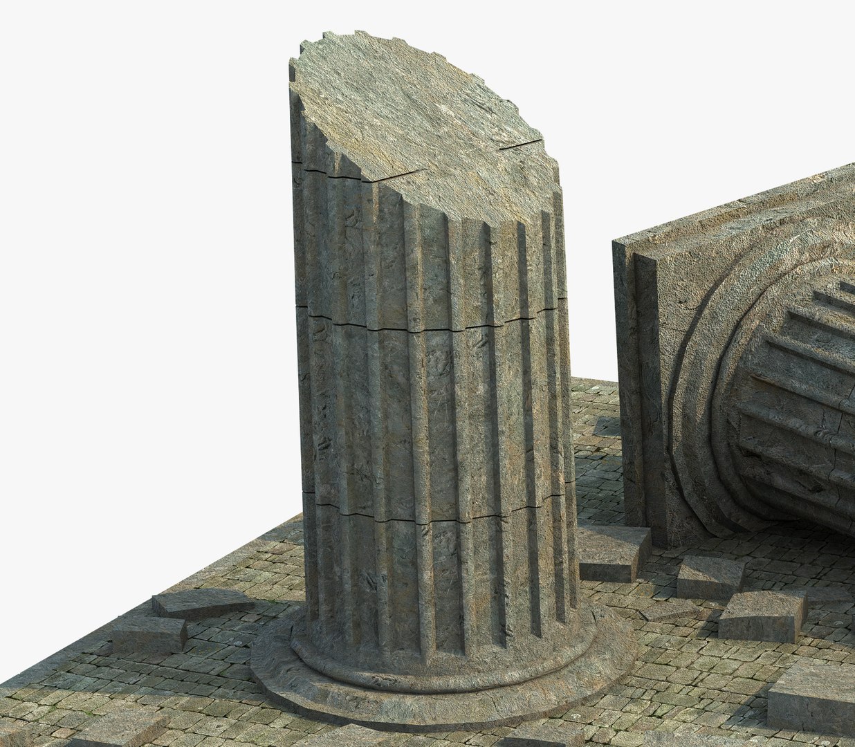 Ruin Column 3D Model - TurboSquid 1686489