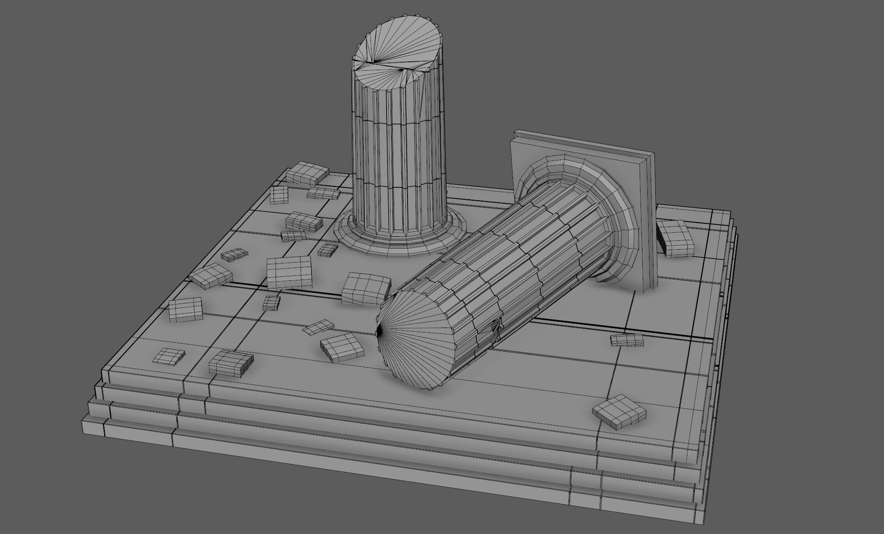 Ruin Column 3D Model - TurboSquid 1686489