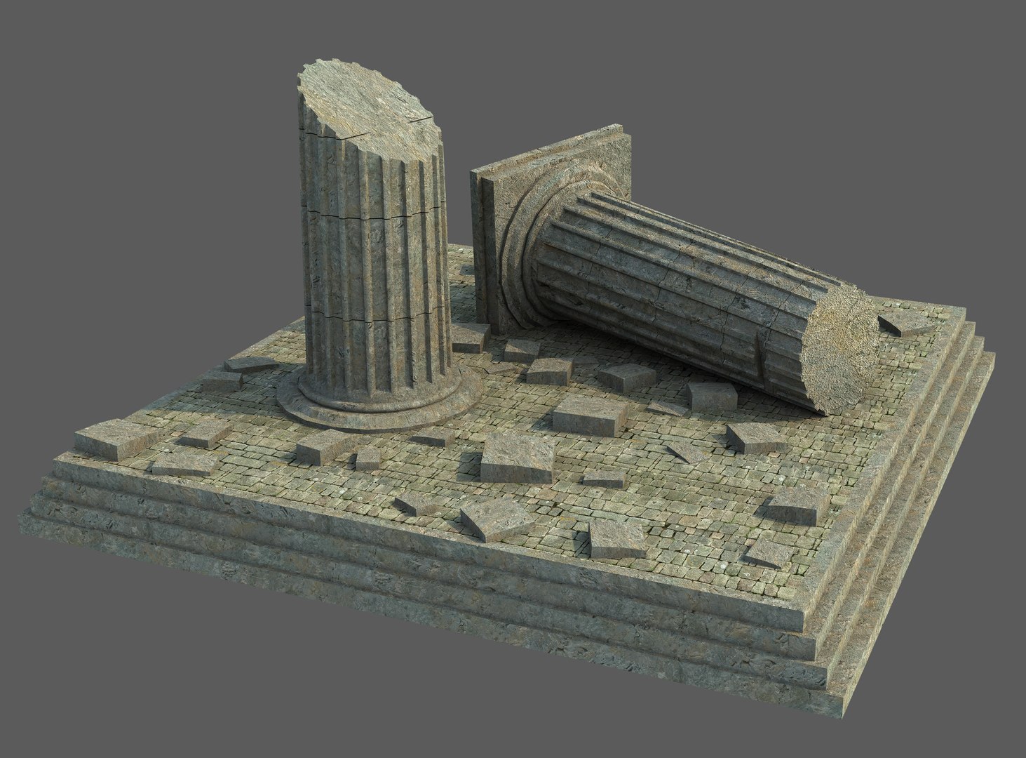 Ruin Column 3D Model - TurboSquid 1686489