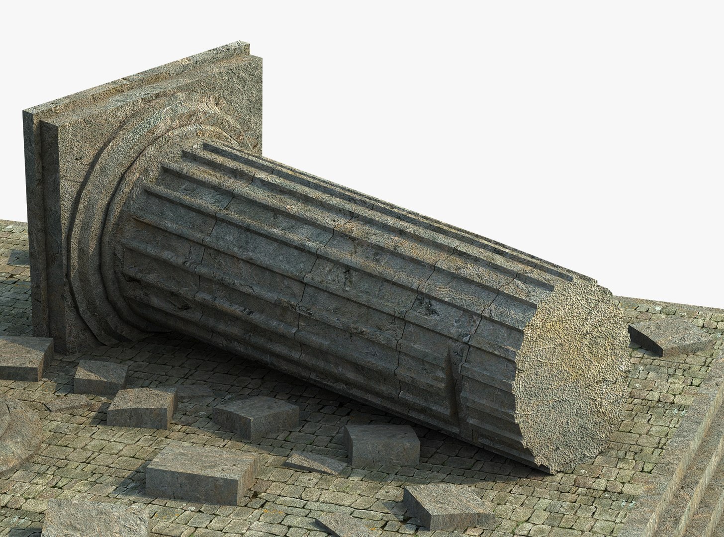 Ruin Column 3D Model - TurboSquid 1686489