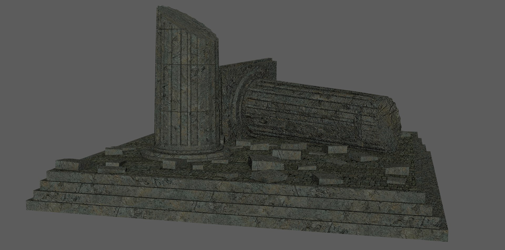 Ruin Column 3D Model - TurboSquid 1686489