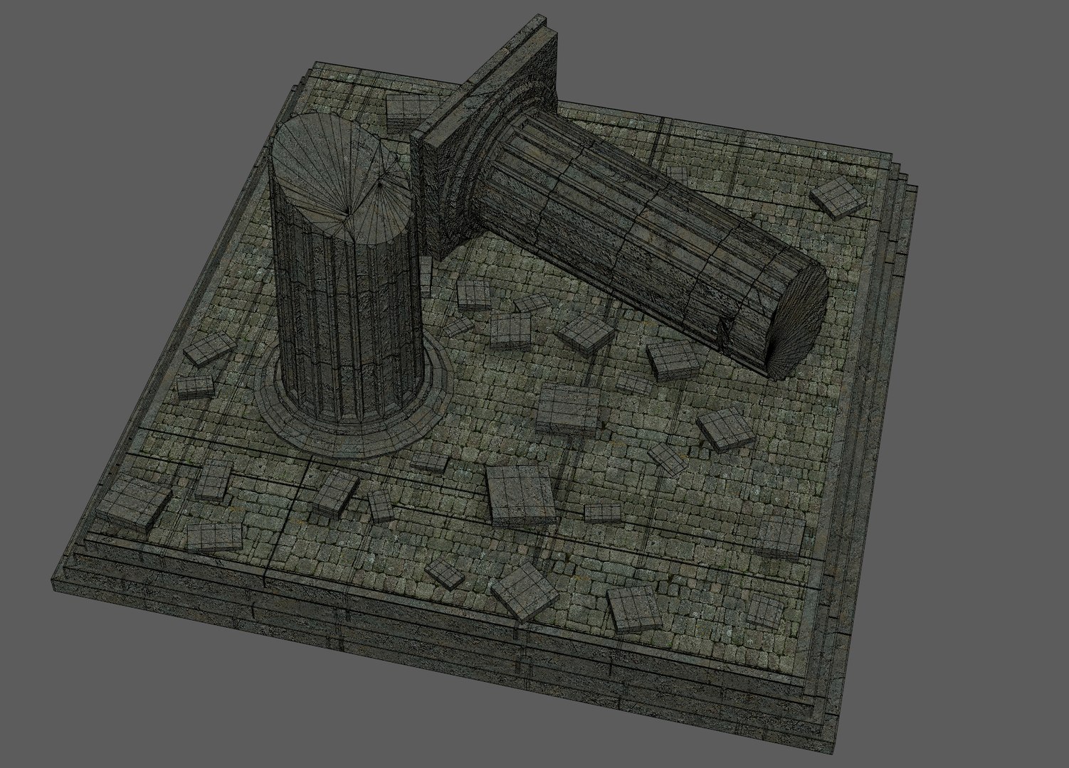 Ruin Column 3D Model - TurboSquid 1686489