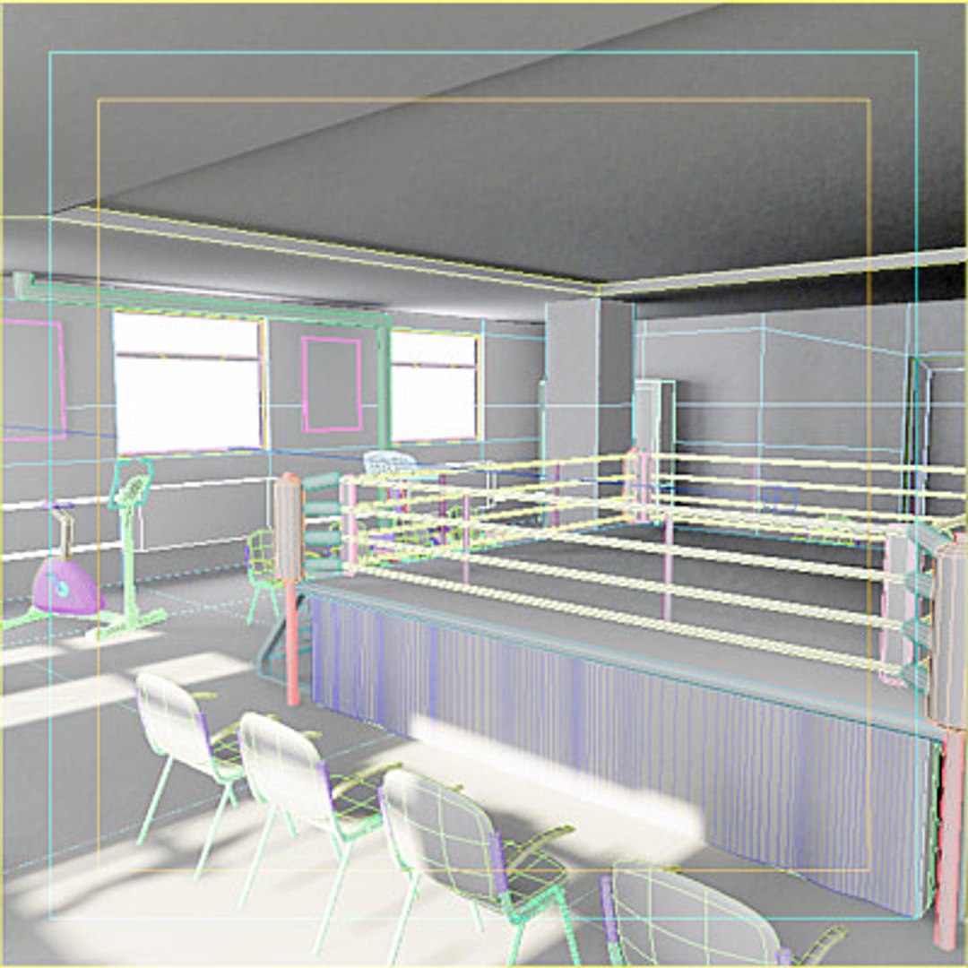 boxing gym 3d model