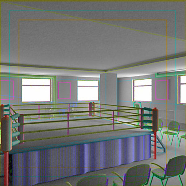 boxing gym 3d model