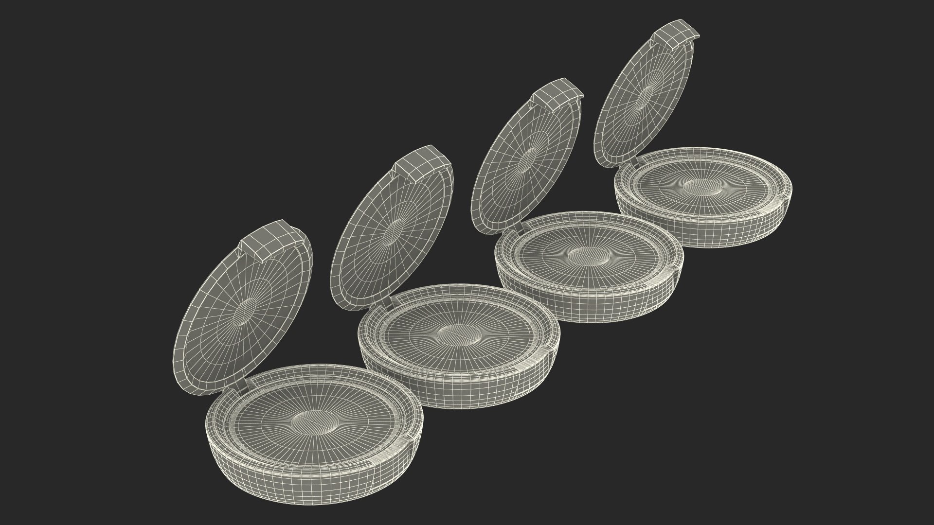 Compact Face Powder Cosmetics Set Model - TurboSquid 2206393