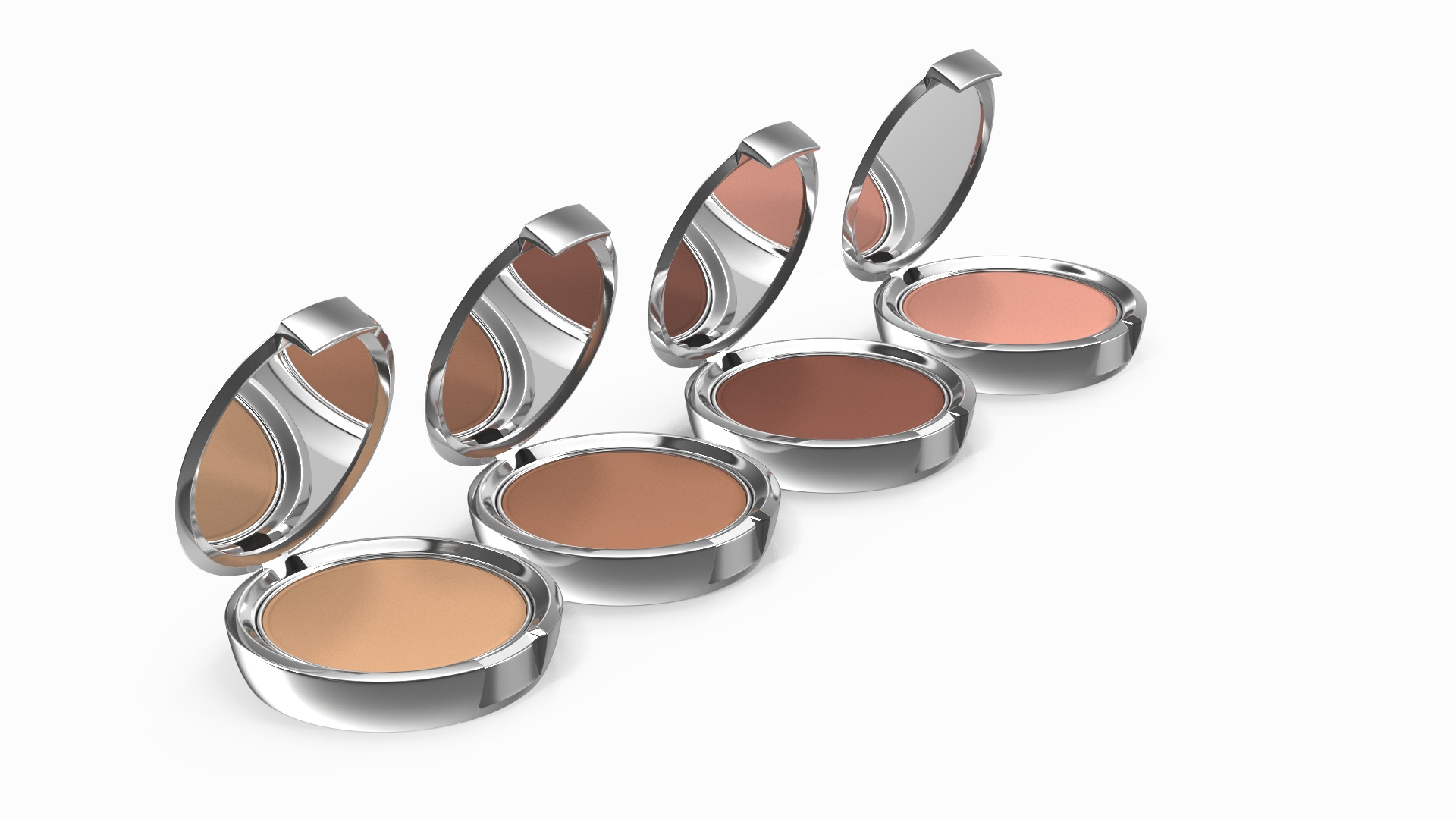 Compact Face Powder Cosmetics Set Model - TurboSquid 2206393