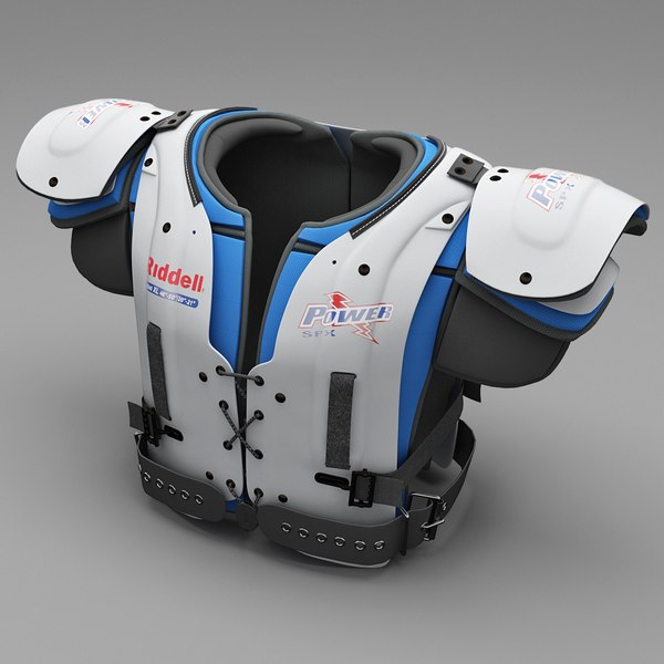 american football shoulder pad 3d model