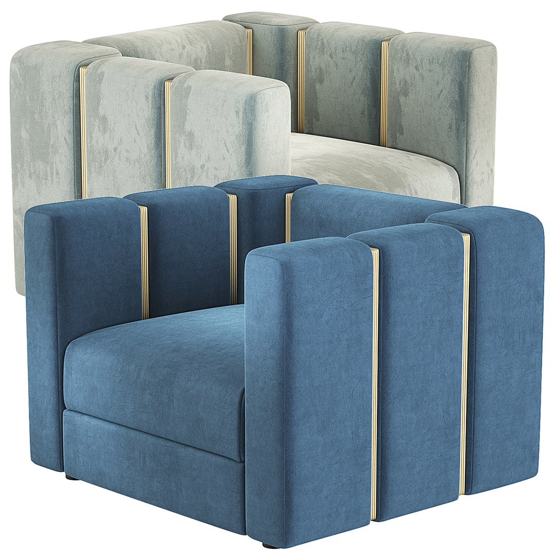 Rugiano Italia Club ArmchairCorona 3D - TurboSquid 1800217