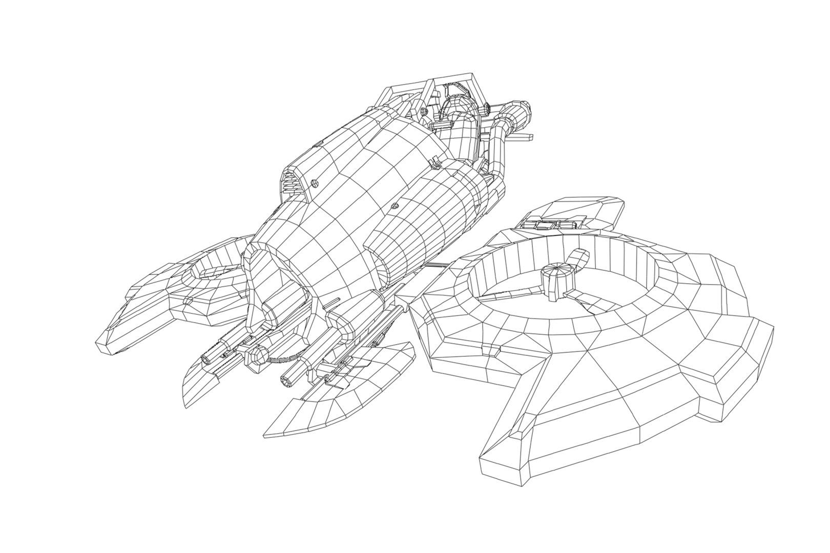 3D Science fiction fighter aircraft science fiction spacecraft in the ...