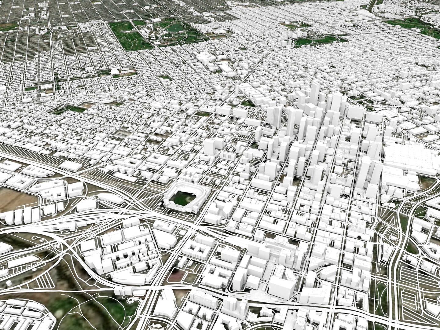 3D Cityscape Denver USA - TurboSquid 2024775