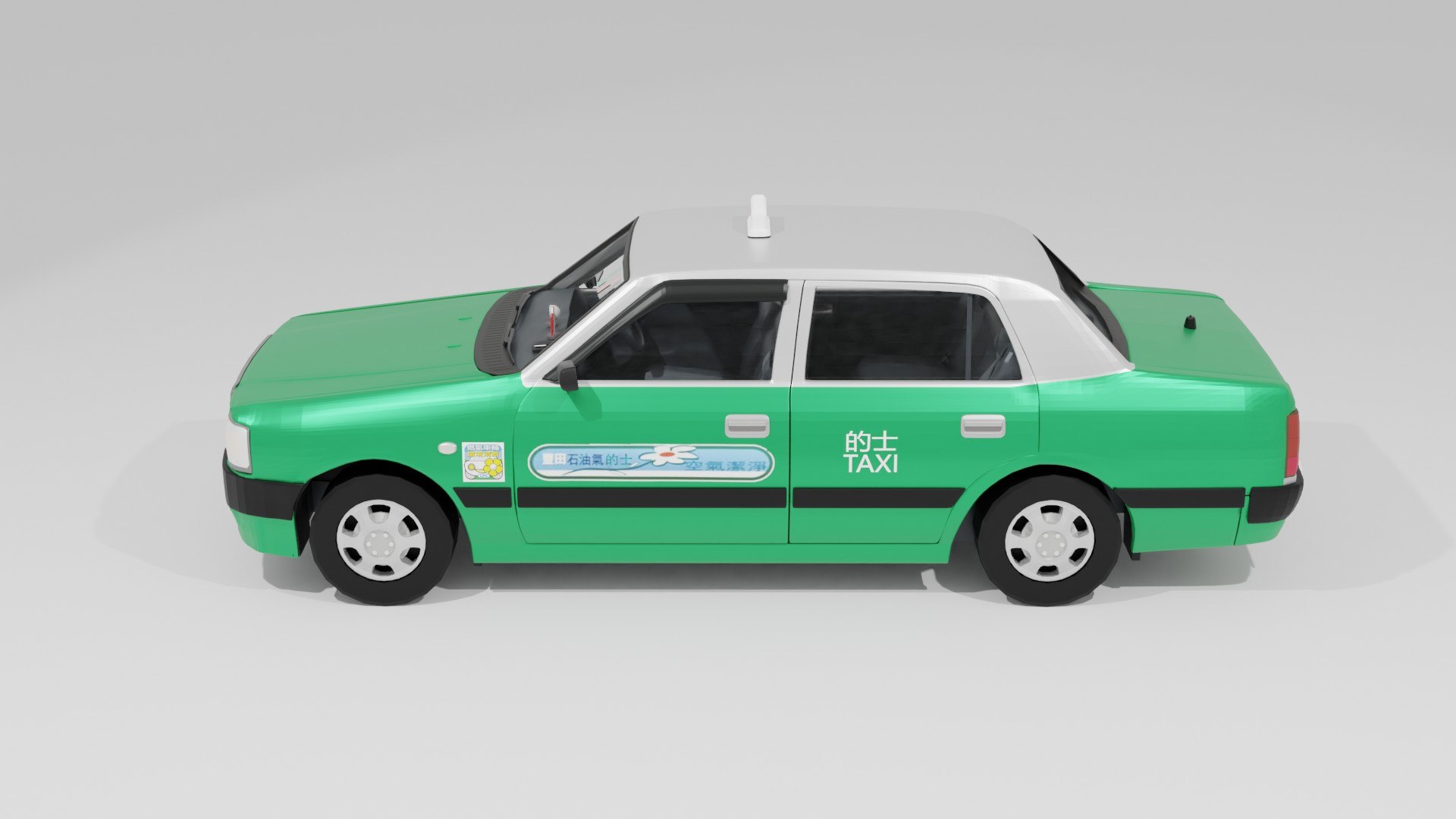 Hong Kong Green Taxi 3D Model - TurboSquid 1950485