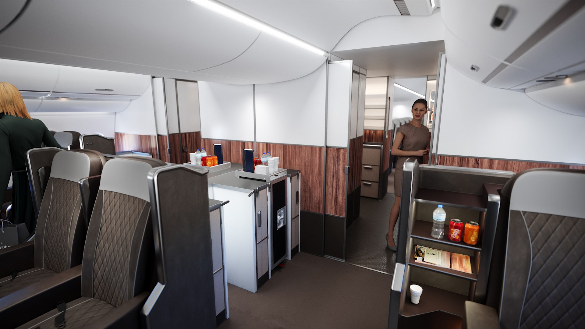 3D Business Class Passenger Seat - TurboSquid 2164827