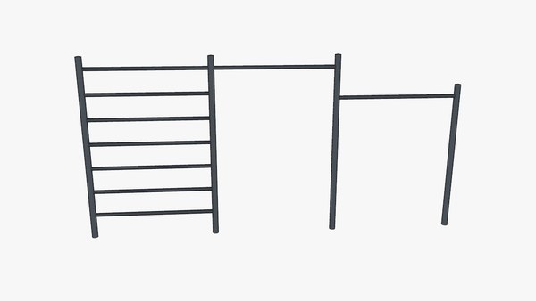free horizontal bar 3d model