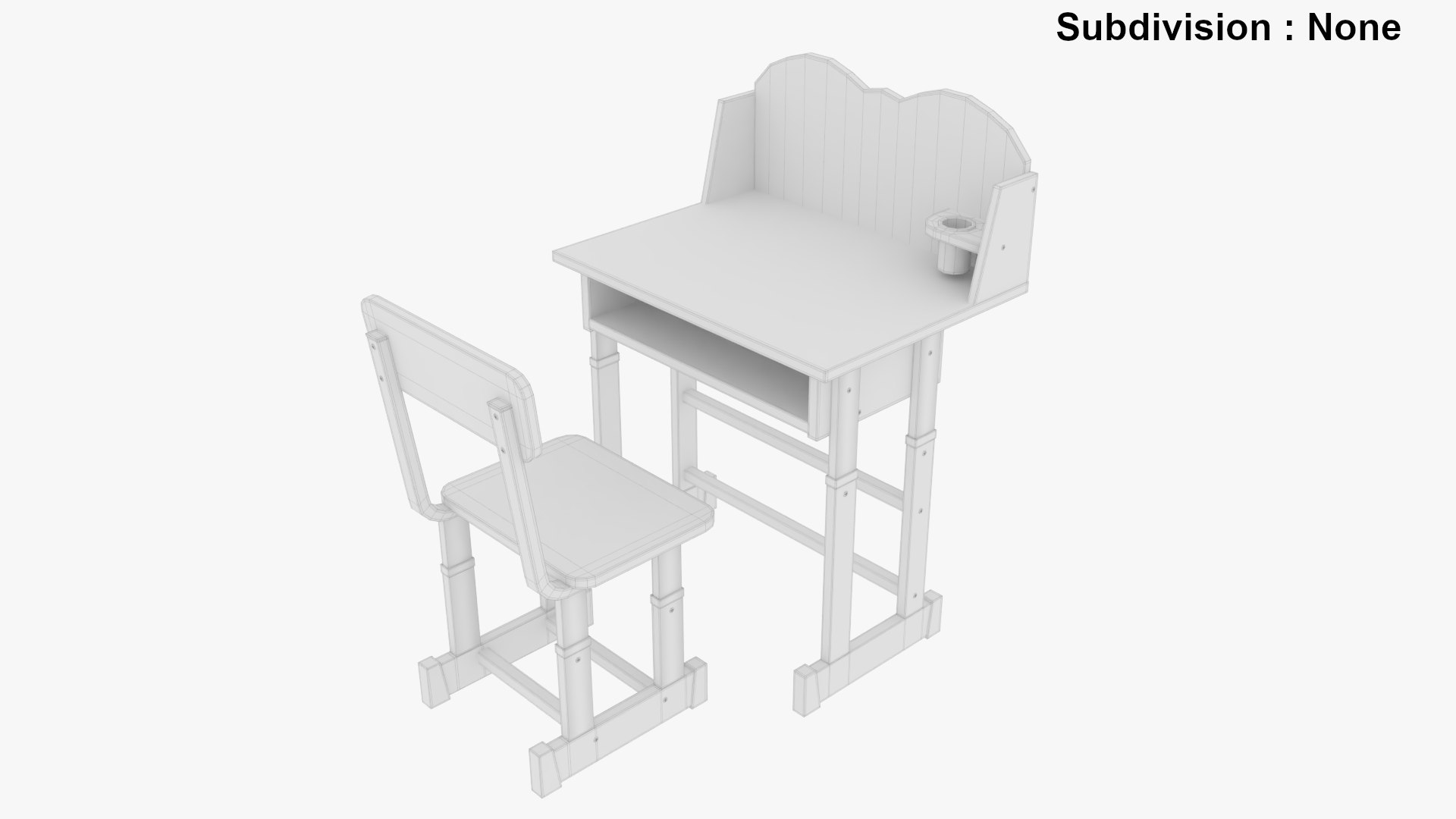 3D School Study Table and Chair - TurboSquid 1978653