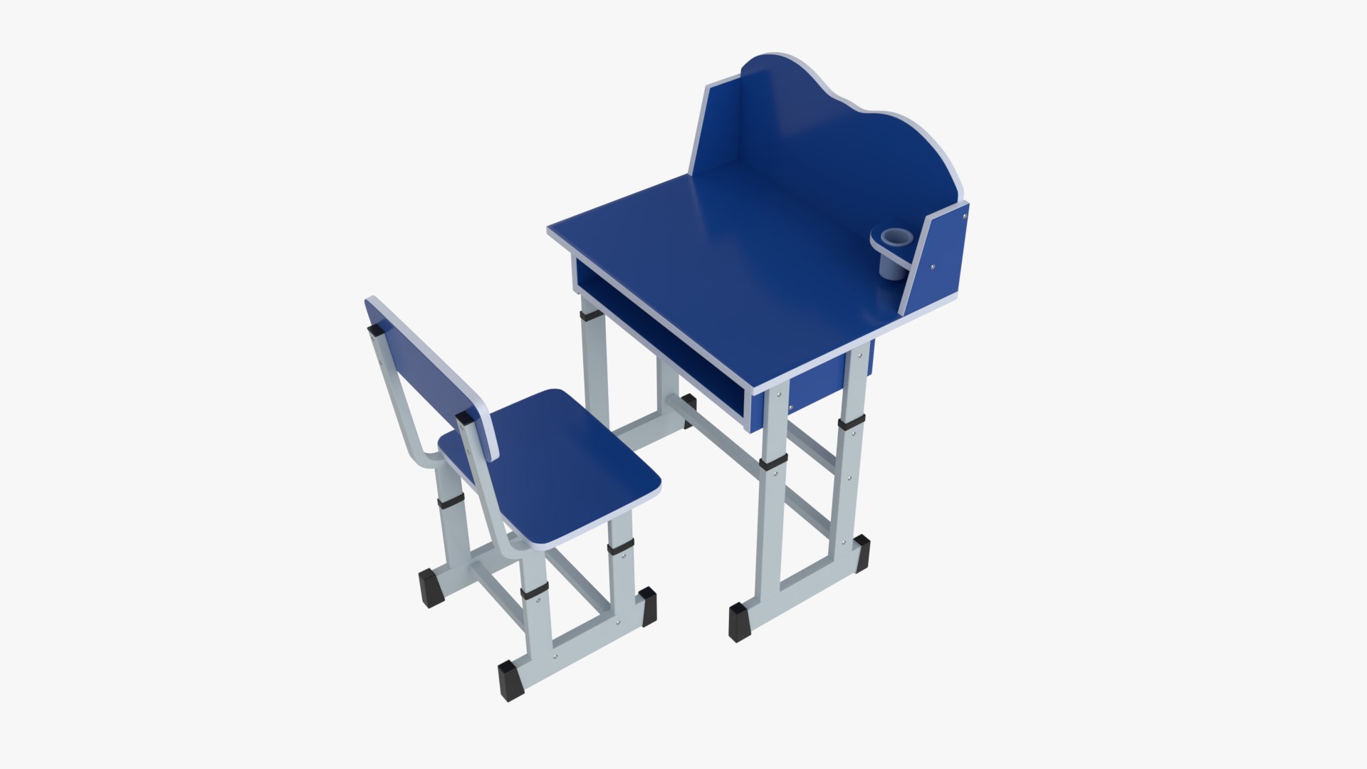 3D School Study Table And Chair - TurboSquid 1978653