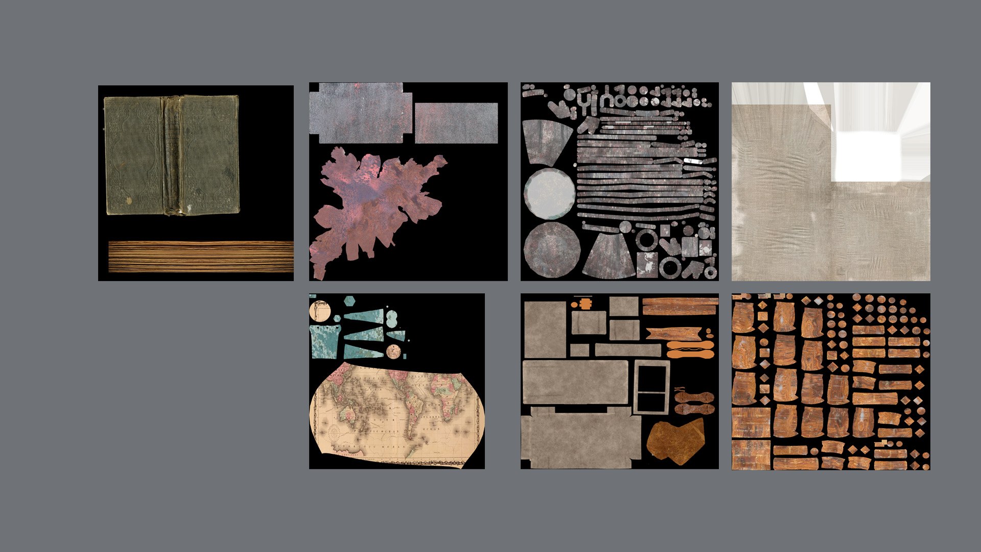 Middle Age Desk Model - TurboSquid 1269642