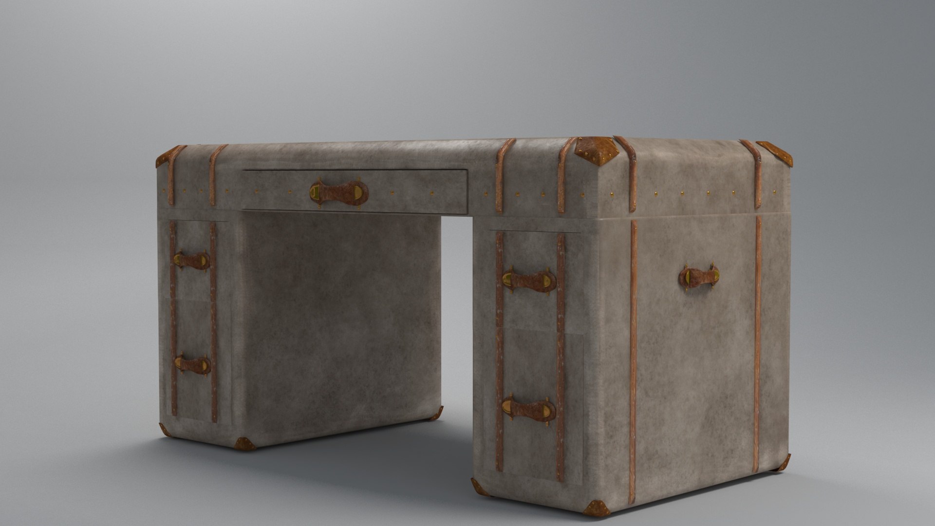 Middle age desk model - TurboSquid 1269642