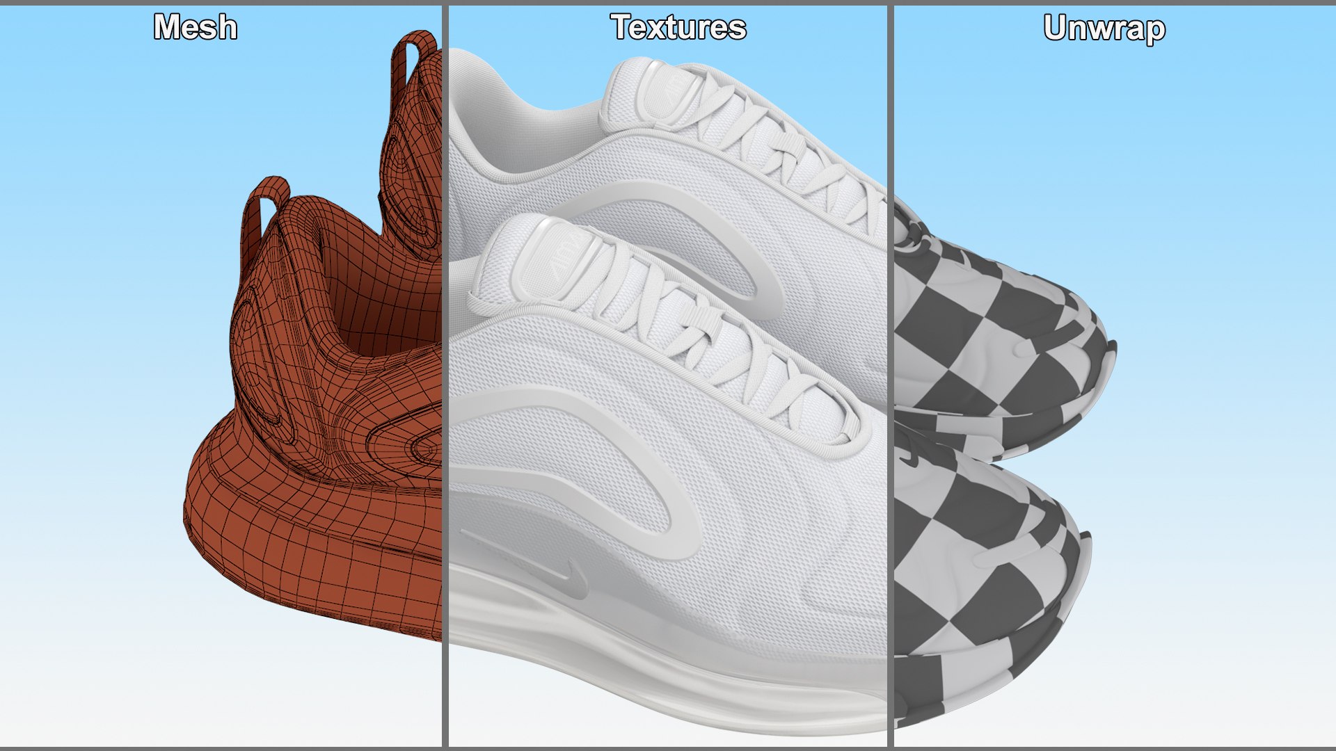 3D Nike Air 720 White Model - TurboSquid 2316246
