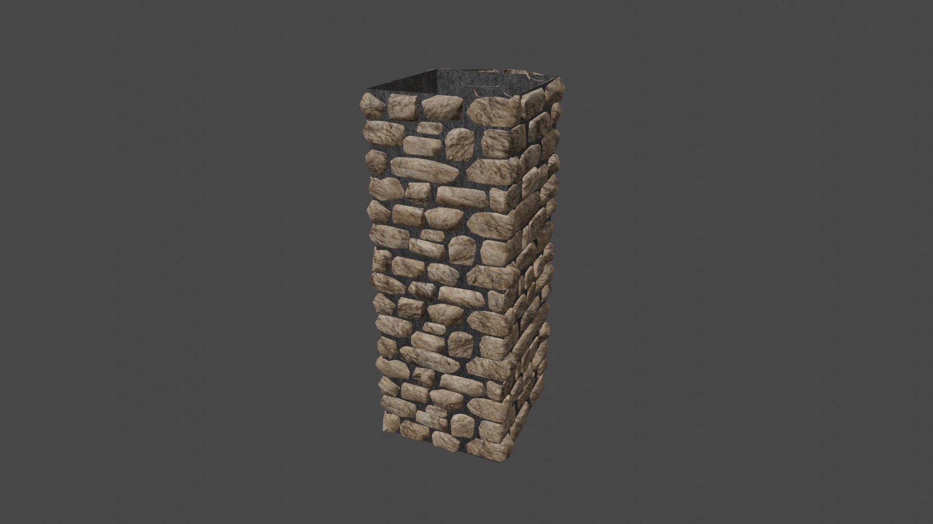 Low Poly Stone Wall 3D - TurboSquid 2124350