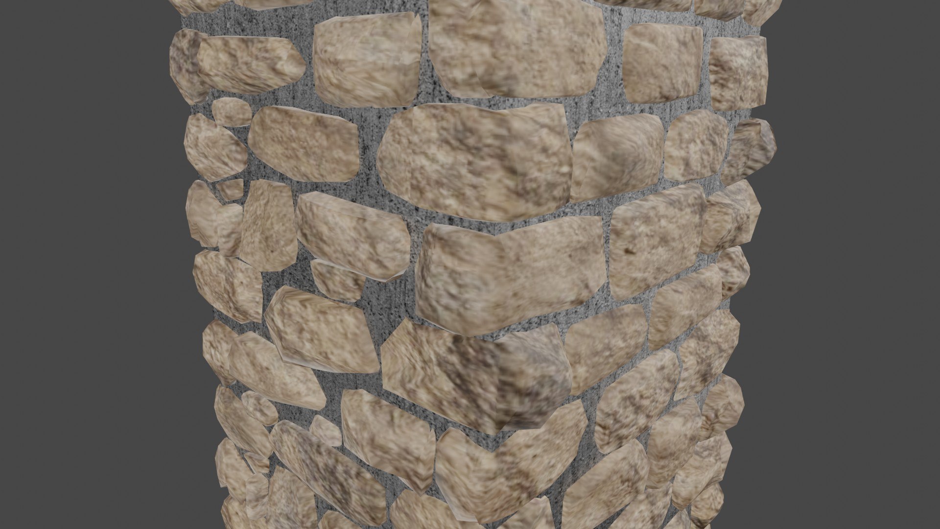 Low poly stone wall 3D - TurboSquid 2124350