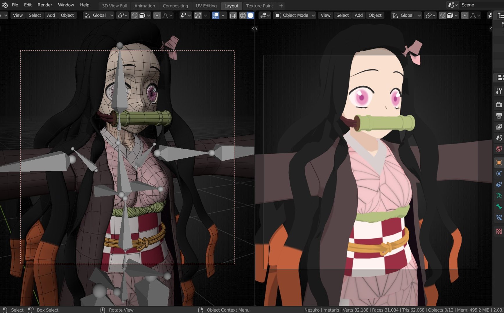 Nezuko Kimetsu Yaiba Demon 3D Model - TurboSquid 1602691