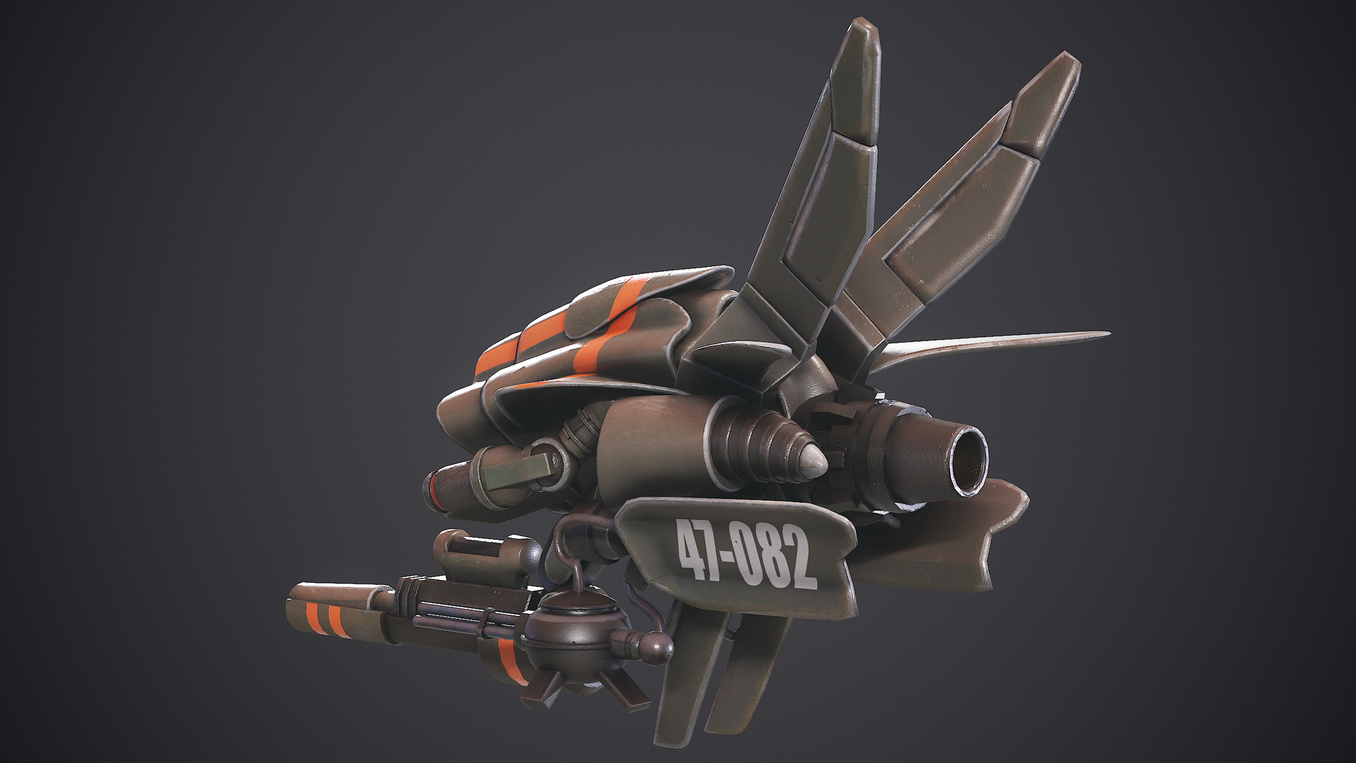 3D drone sci-fi alien model - TurboSquid 1685352