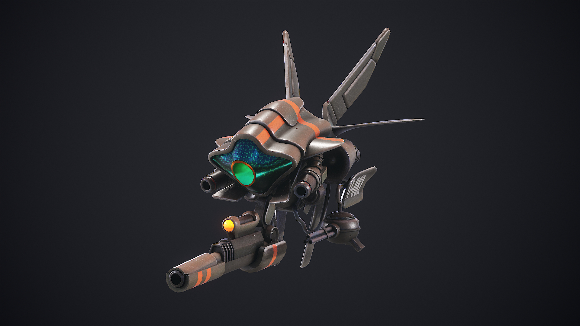 3D Drone Sci-fi Alien Model - TurboSquid 1685352