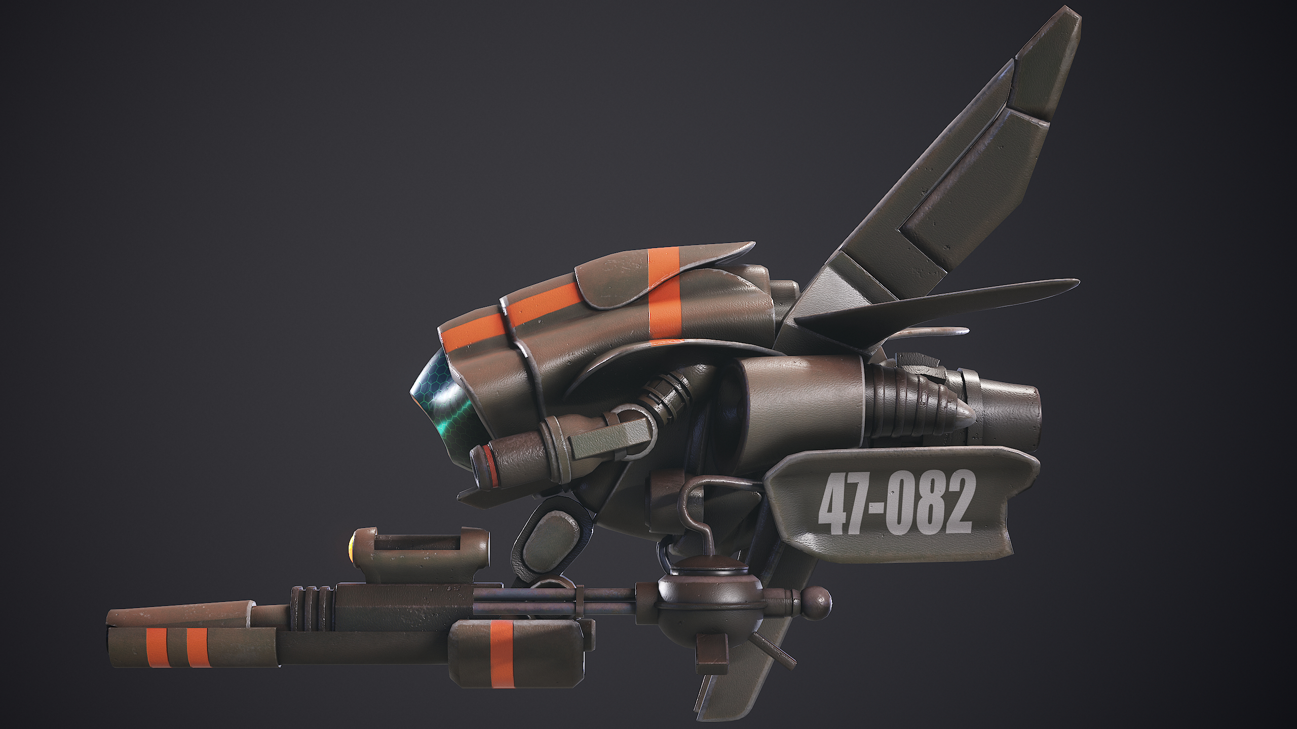 3D drone sci-fi alien model - TurboSquid 1685352