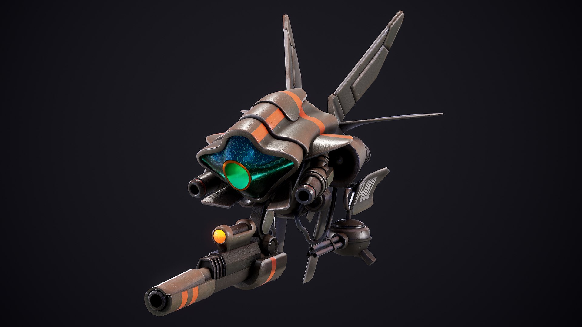 3D Drone Sci-fi Alien Model - TurboSquid 1685352
