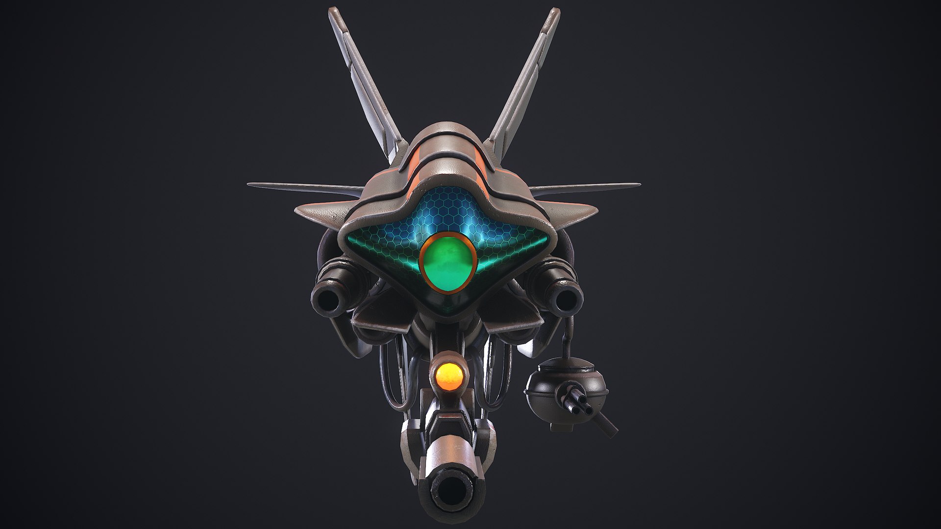 3D Drone Sci-fi Alien Model - TurboSquid 1685352